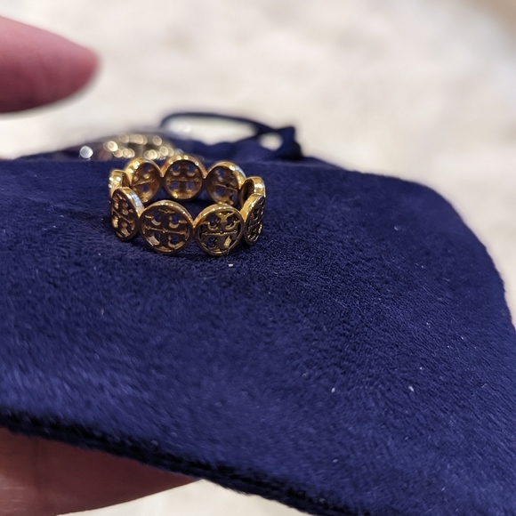Tory Burch | Jewelry | Tory Burch Logo T Ring Gold | Poshmark